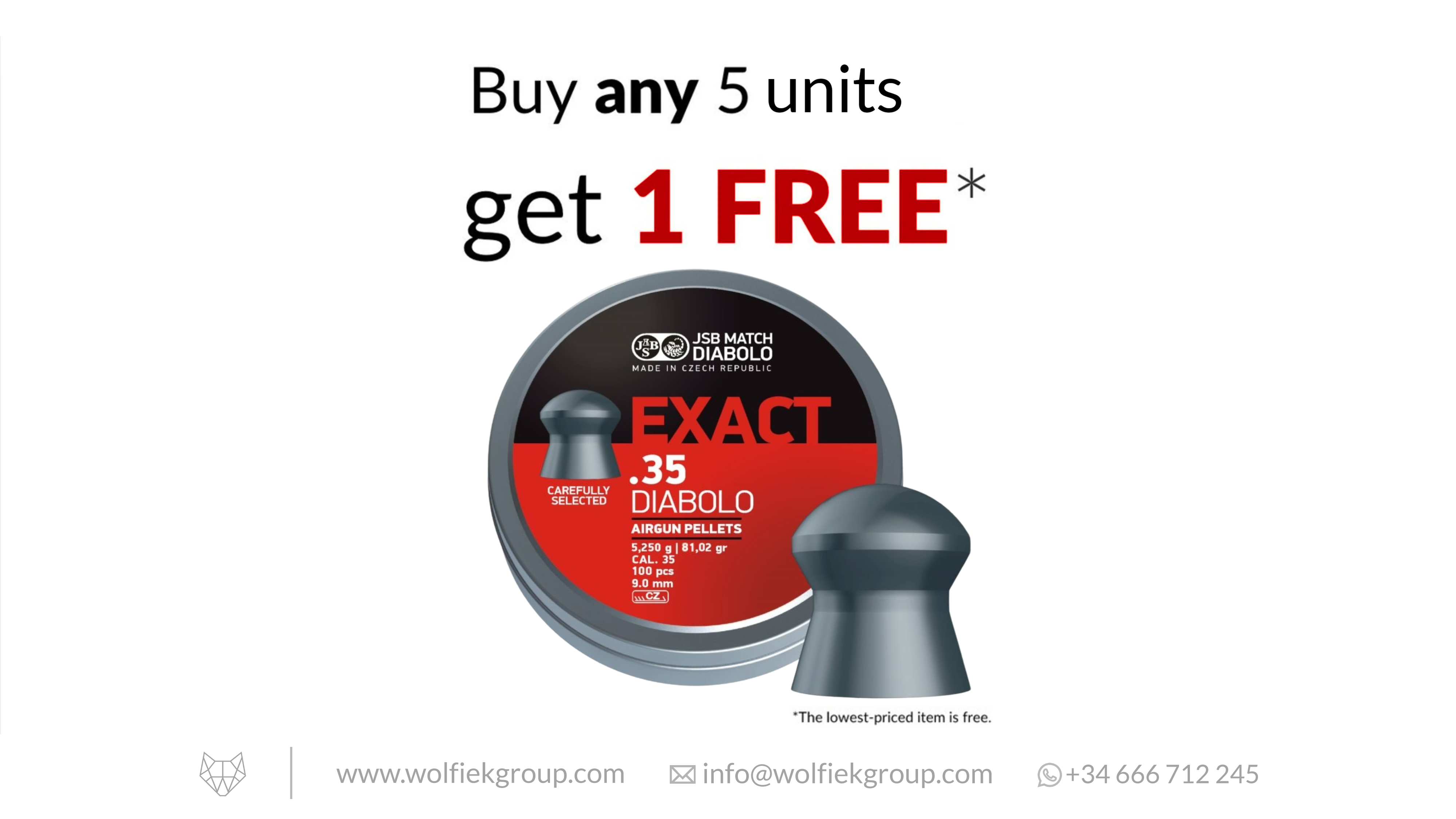 JSB Exact Airgun Pellets - Cal .35 (9mm) | Huben